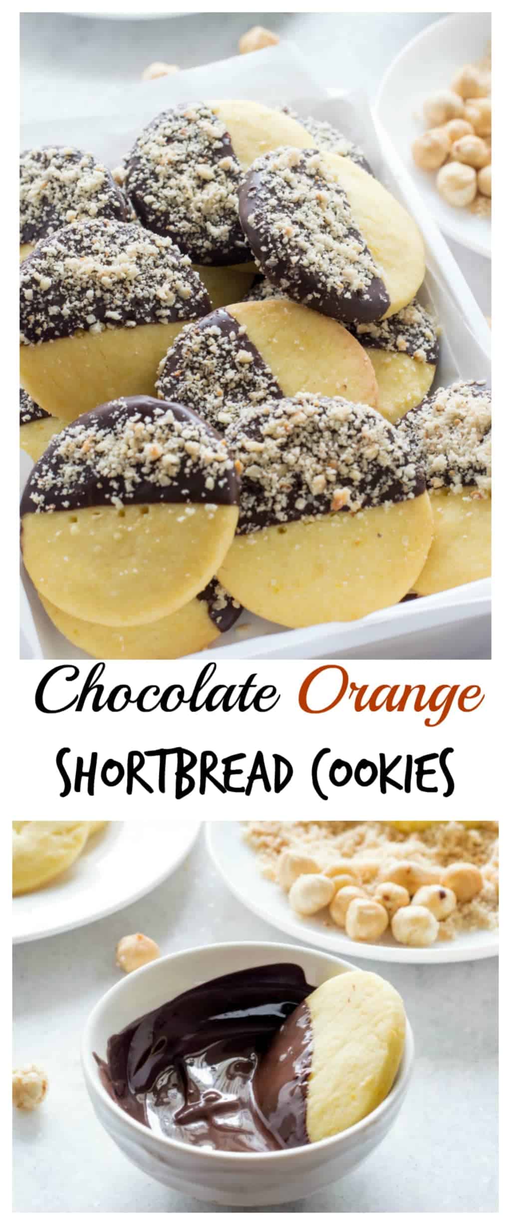 Chocolate Orange Shortbread Cookies Recipe | The Flavours of Kitchen