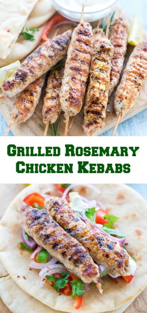 Grilled Rosemary Chicken Kebabs - The flavours of kitchen