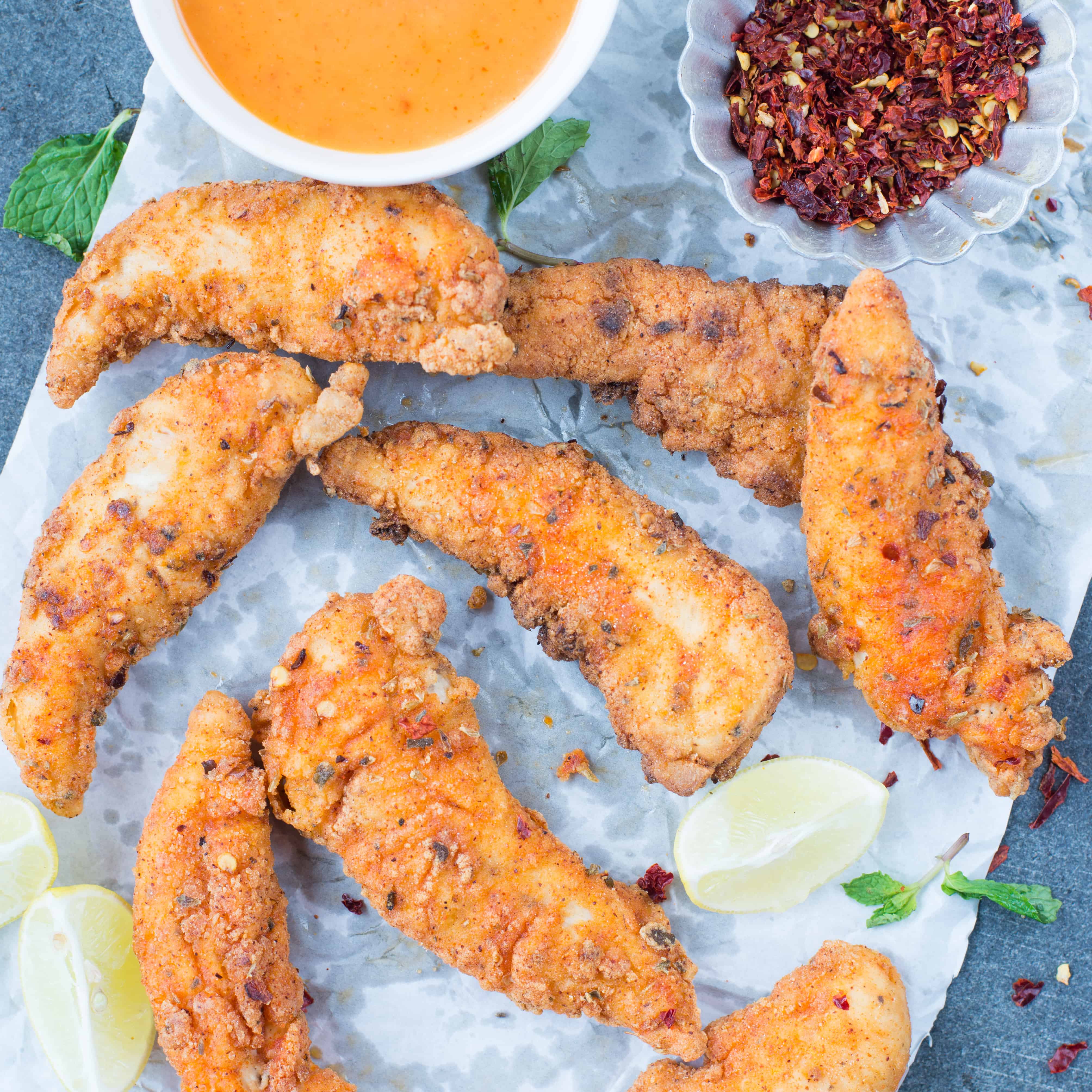 Crispy Fried Chicken Tenders - The flavours of kitchen Crispy Fried Chicken Tenders - The flavours of kitchen