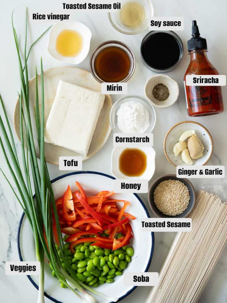 Sesame Ginger Soba Noodles With Crispy Tofu