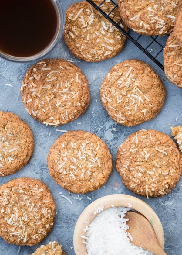 Chewy Coconut Cookies - The flavours of kitchen