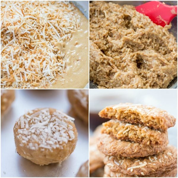Chewy Coconut Cookies - The flavours of kitchen