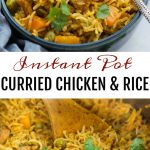 INSTANT POT CURRIED CHICKEN AND RICE | The flavours of kitchen
