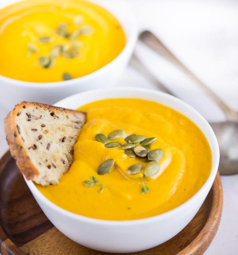 Creamy Pumpkin Soup - The flavours of kitchen