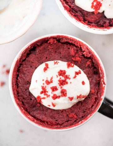 Red Velvet Mug Cake - Microwave Mug Cake - The flavours of kitchen