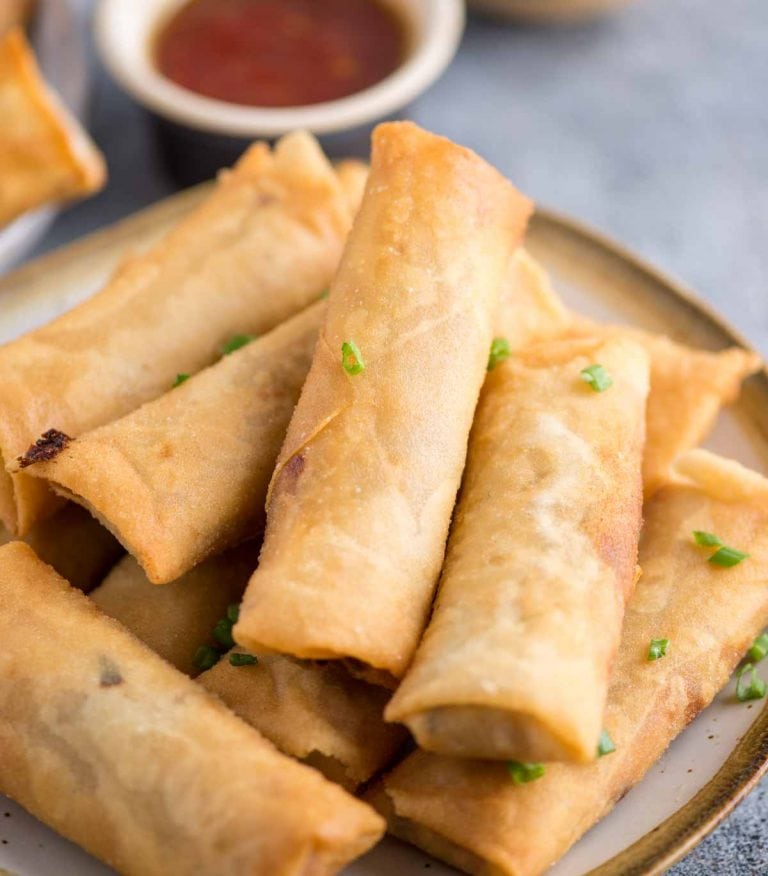 Crispy Spring Rolls Recipe - The flavours of kitchen