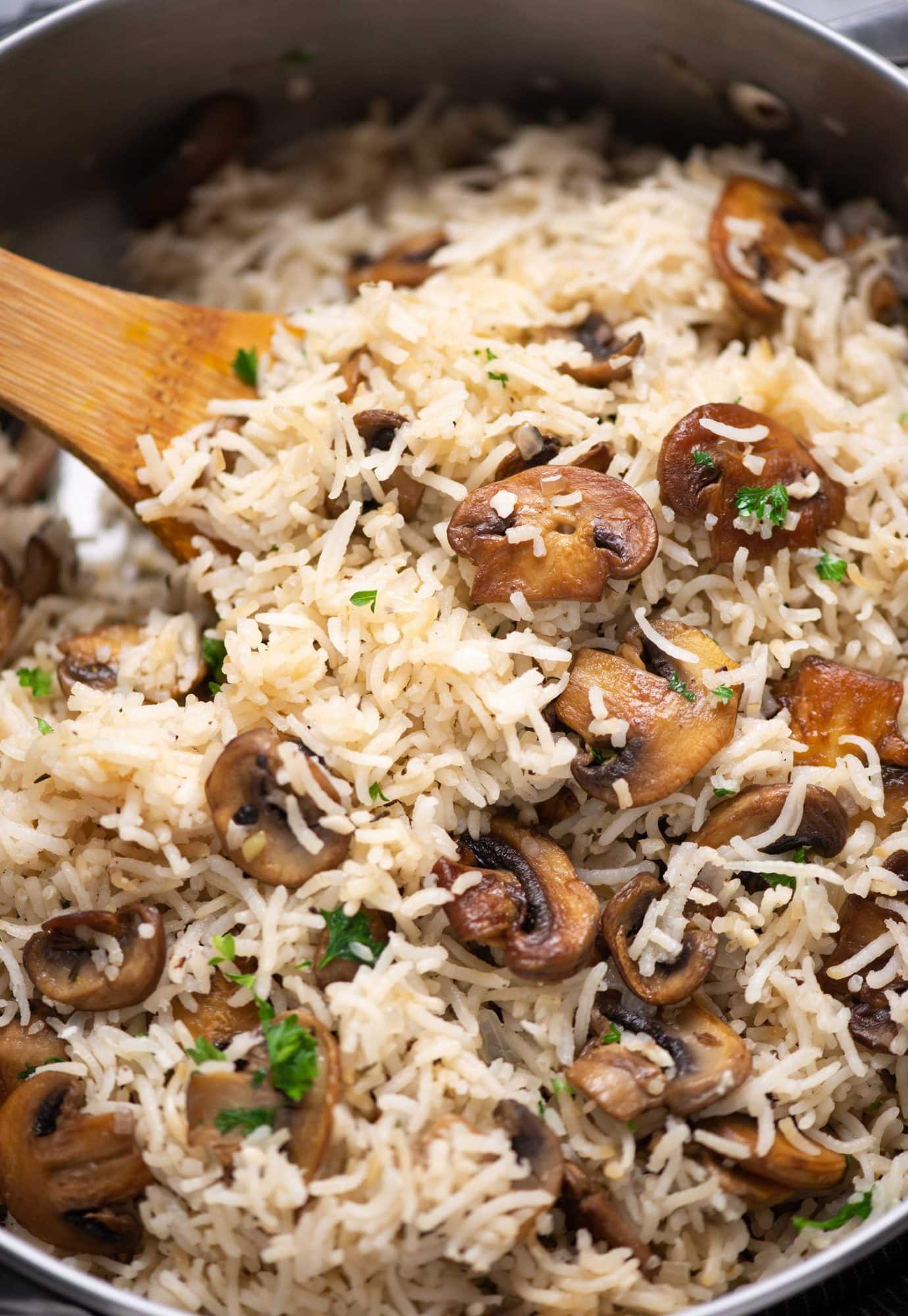 One Pot Mushroom Rice - The flavours of kitchen
