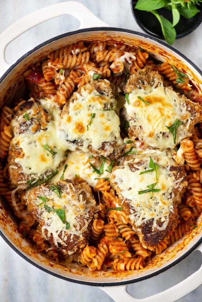 Chicken Parmesan Pasta - The flavours of kitchen