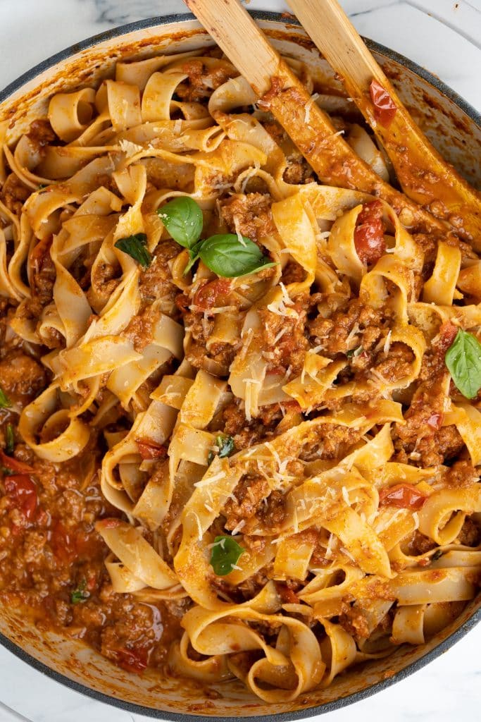 Pappardelle Pasta With Italian Sausage - The flavours of kitchen