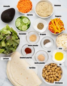 Spicy Chickpea Veggie Wrap - The flavours of kitchen