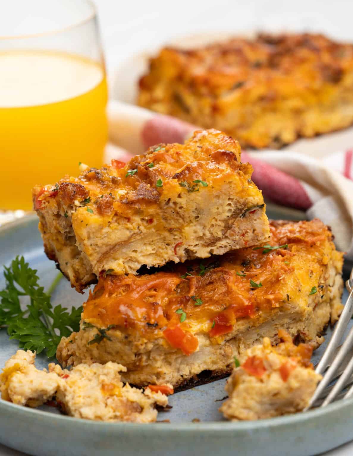 Breakfast Casserole With Bread - The flavours of kitchen