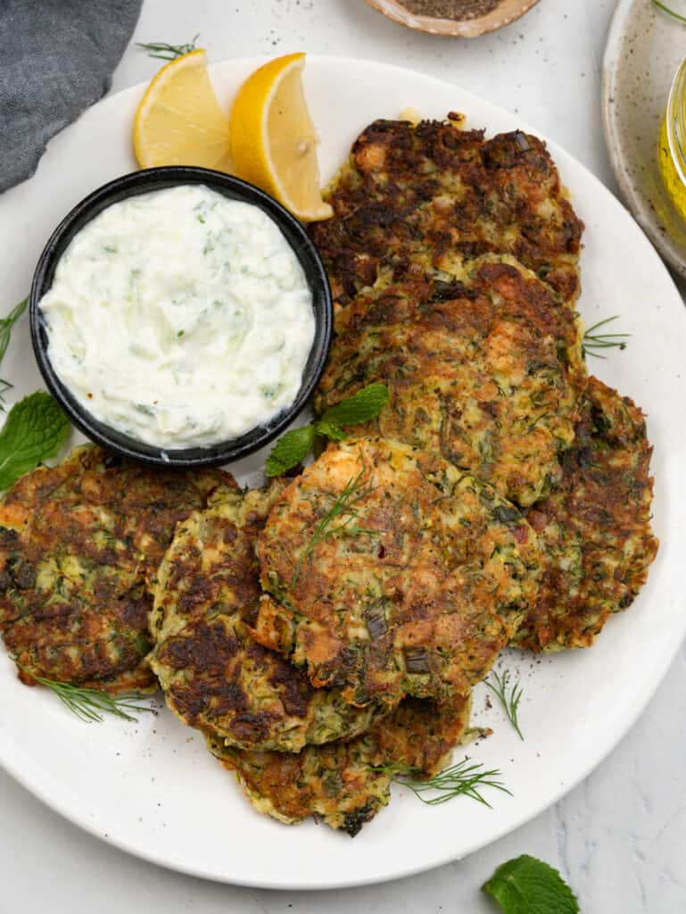 Zucchini Fritters with Feta