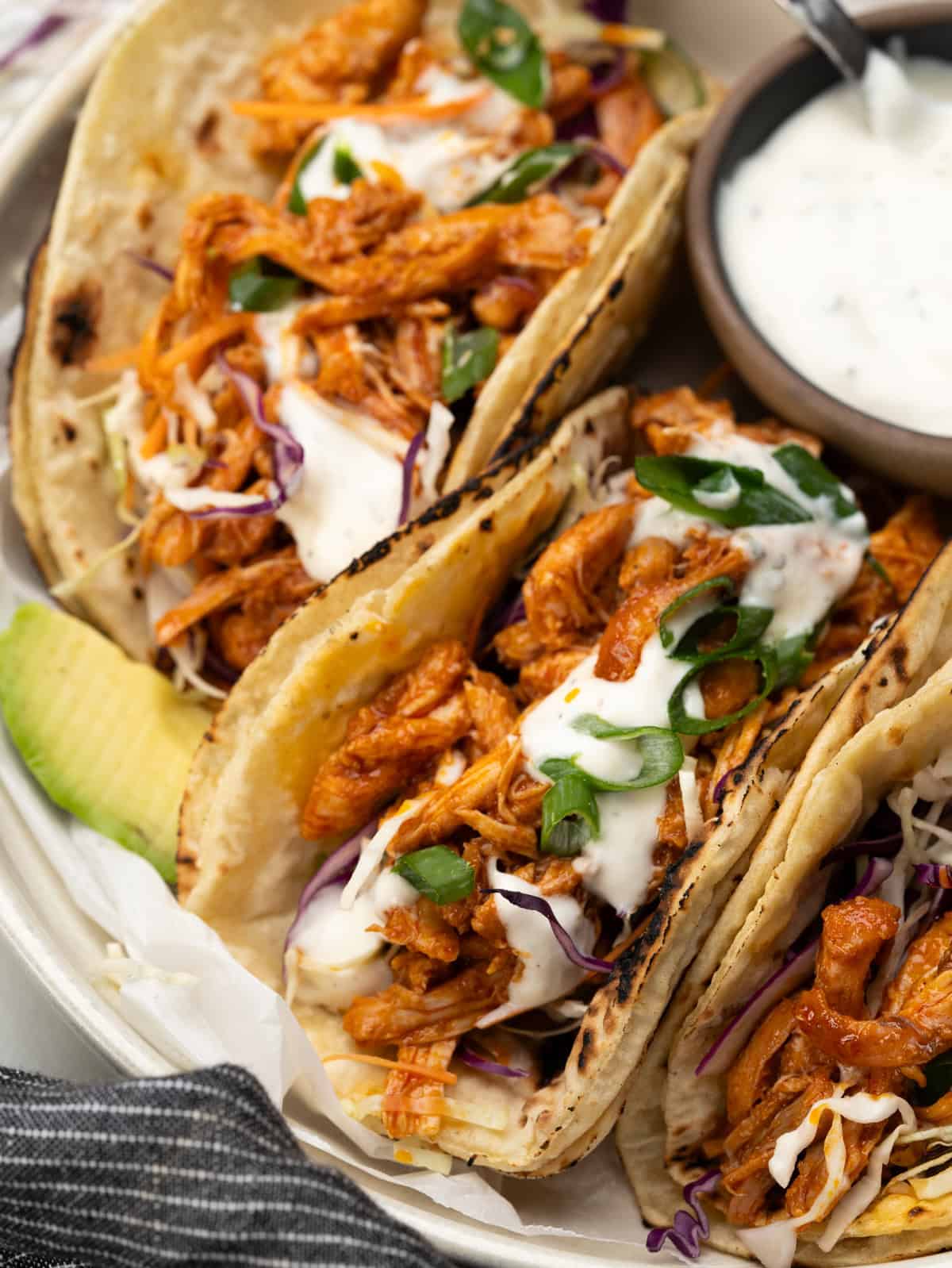 Buffalo Chicken Taco with Ranch Dressing