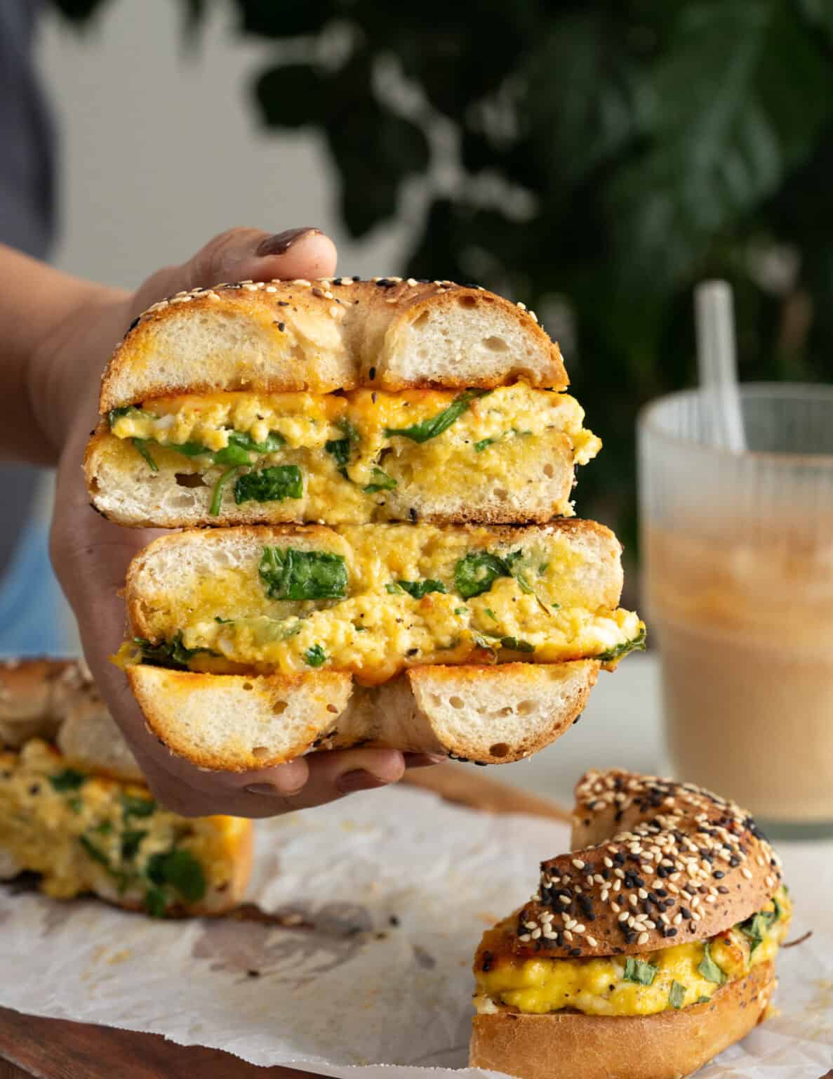 Breakfast Bagel Sandwich - The flavours of kitchen