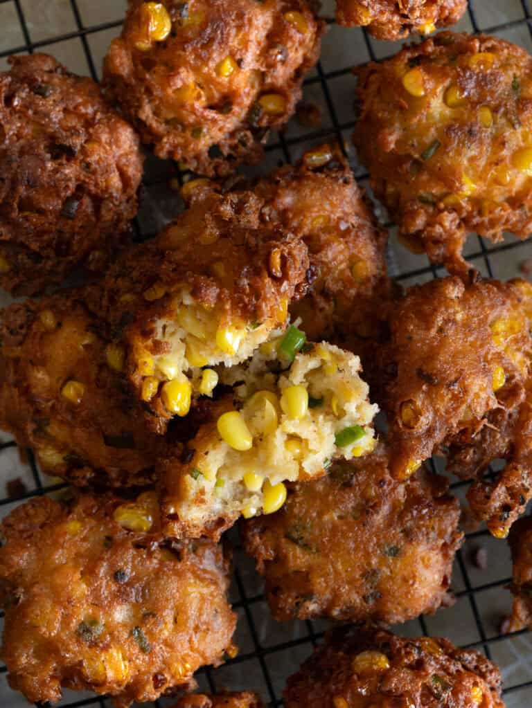 Elote Fritters - The flavours of kitchen