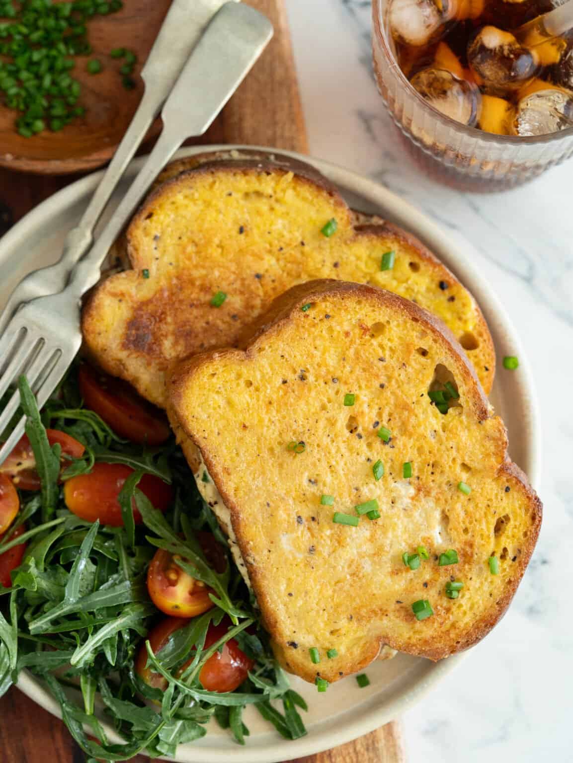 Savory French Toast (Stuffed With Cheese)